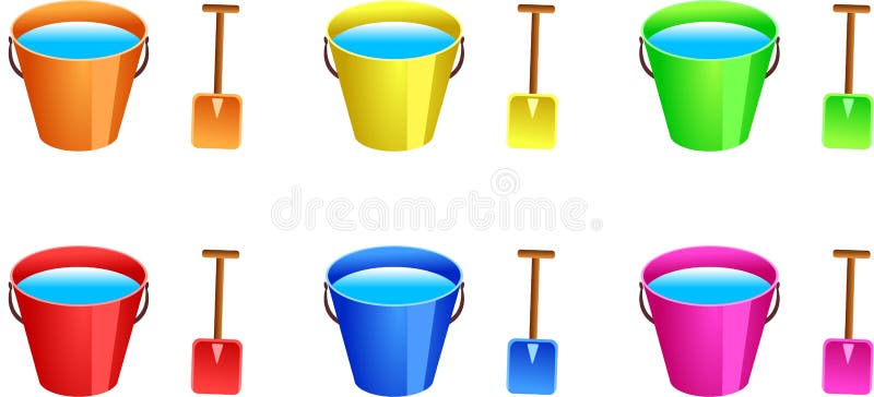 Beach Buckets stock illustration. Illustration of containers - 25494755 Beach Buckets stock illustration. Illustration of containers - 25494755