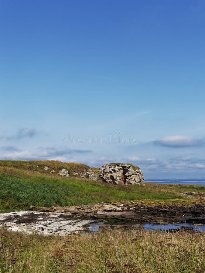 The Beach at Buddo Ness Along the Fife Coastal Path Looking North ...