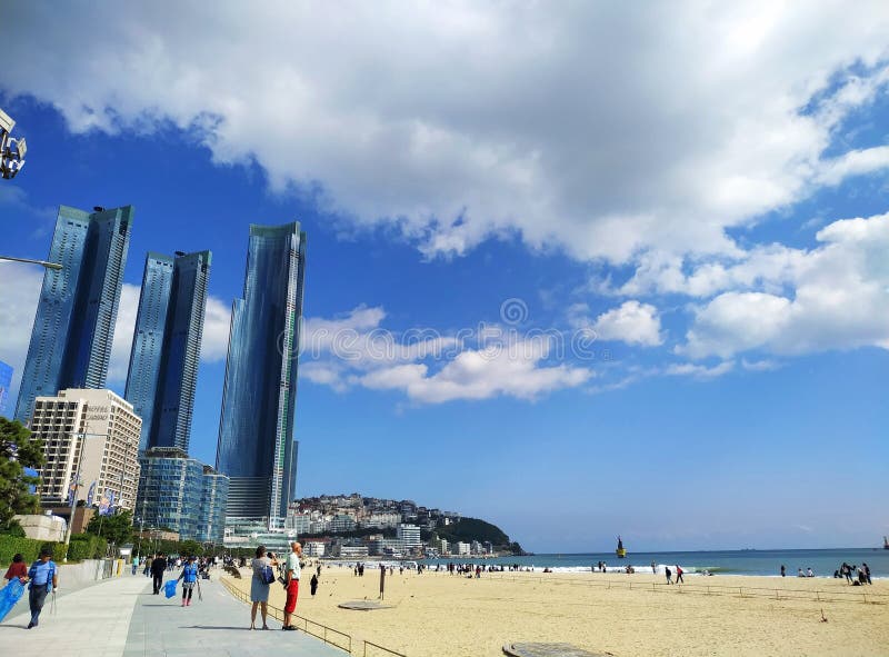 Beach at Busan editorial image. Image of horizon, skyline - 201062620