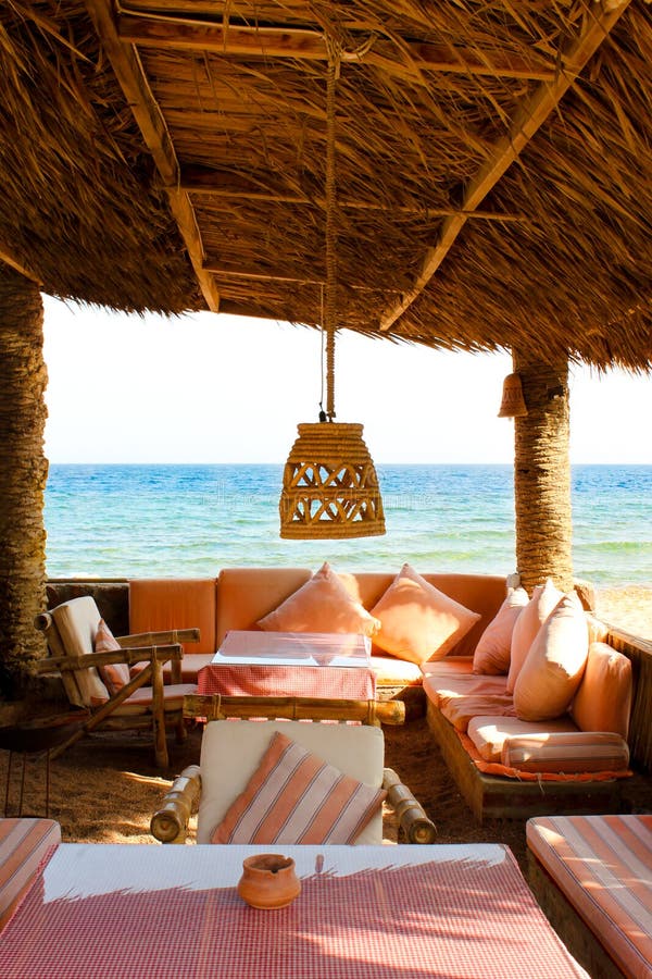 Bedouin Cafe on the Beach in Egypt Stock Image - Image of peninsula ...