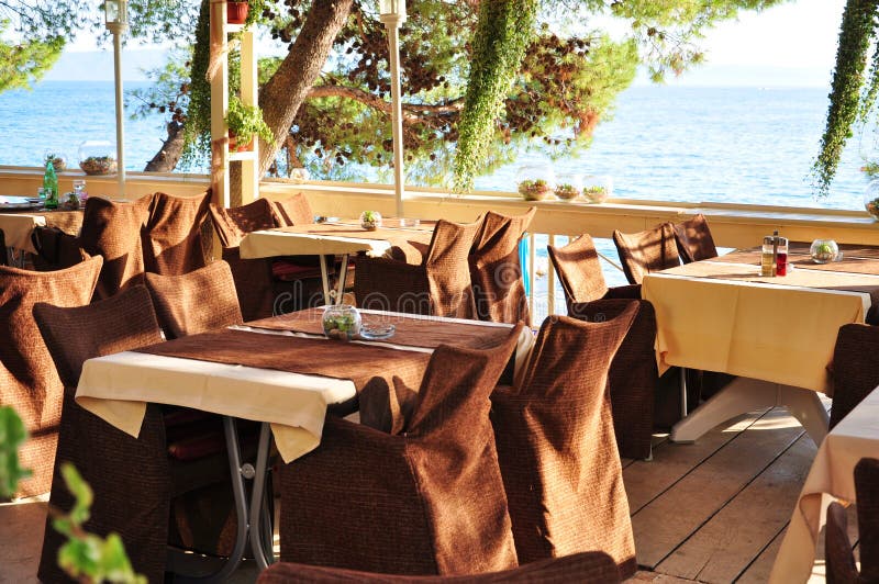 Cafe at the beach stock image. Image of cuisine, relaxing - 26159027