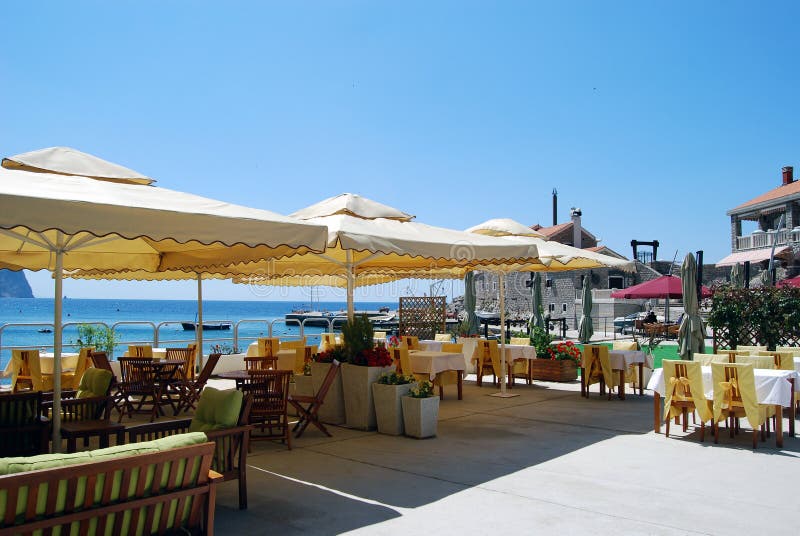 Cafe on Bali beach stock photo. Image of colourful, chair - 7483738