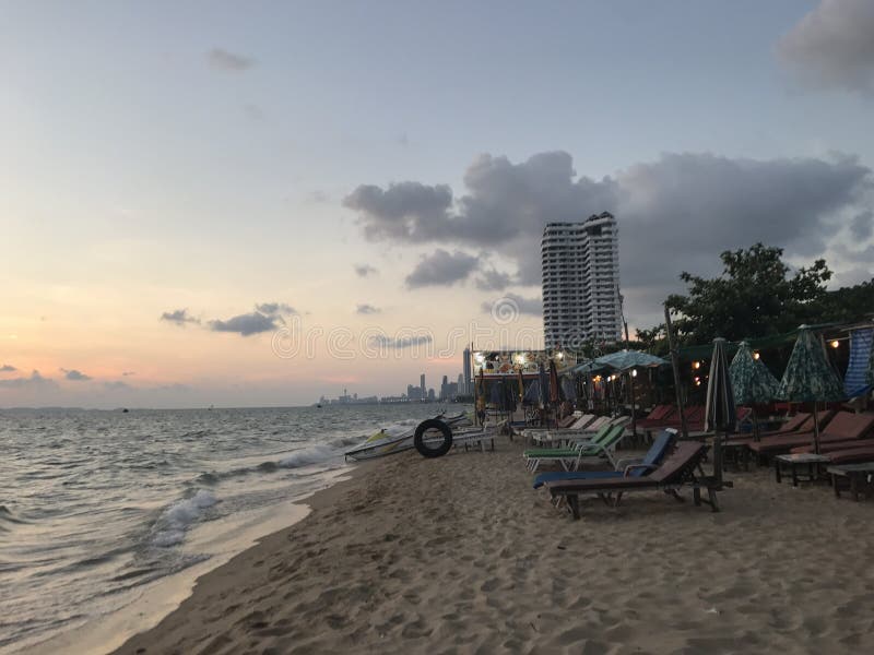 Beach cafe chair stock image. Image of sunset, cafe, chair - 92279273