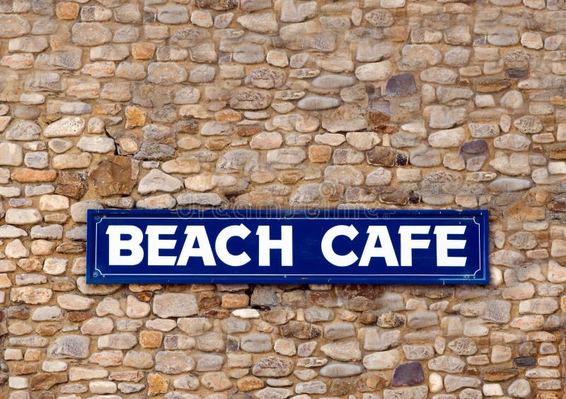 Beach cafe sign stock image. Image of color, informative - 33744097