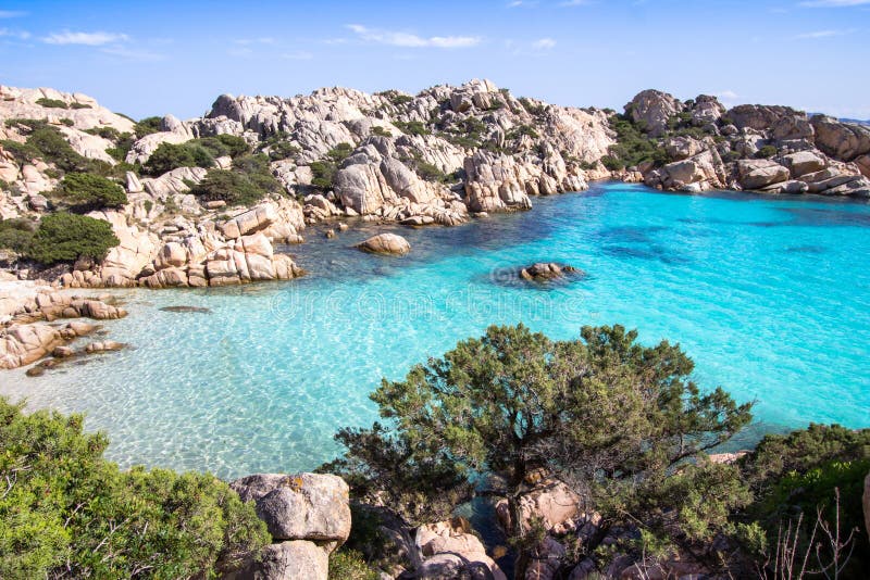 Beach of Cala Coticcio, Sardinia, Italy Stock Photo - Image of coticcio ...
