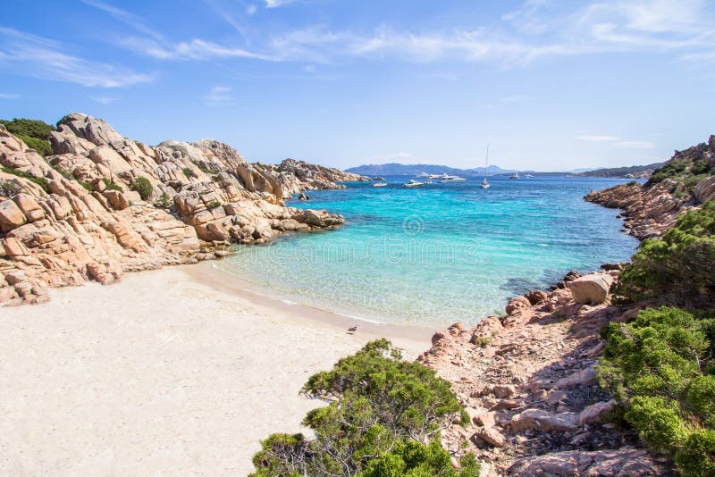 Beach of Cala Coticcio, Sardinia, Italy Stock Photo - Image of nature ...