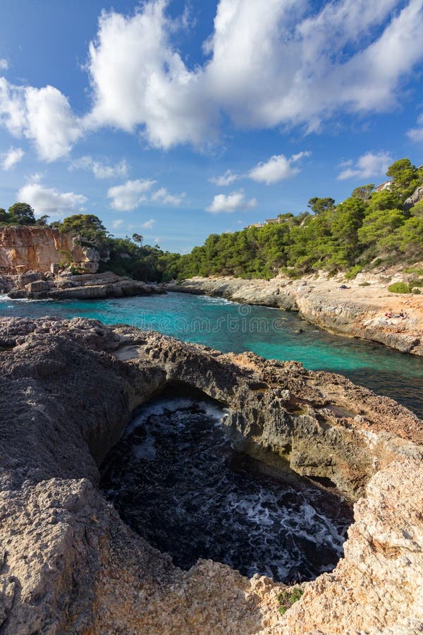 Beach of Cala S`almunia in Mallorca Island Spain Stock Image - Image of ...
