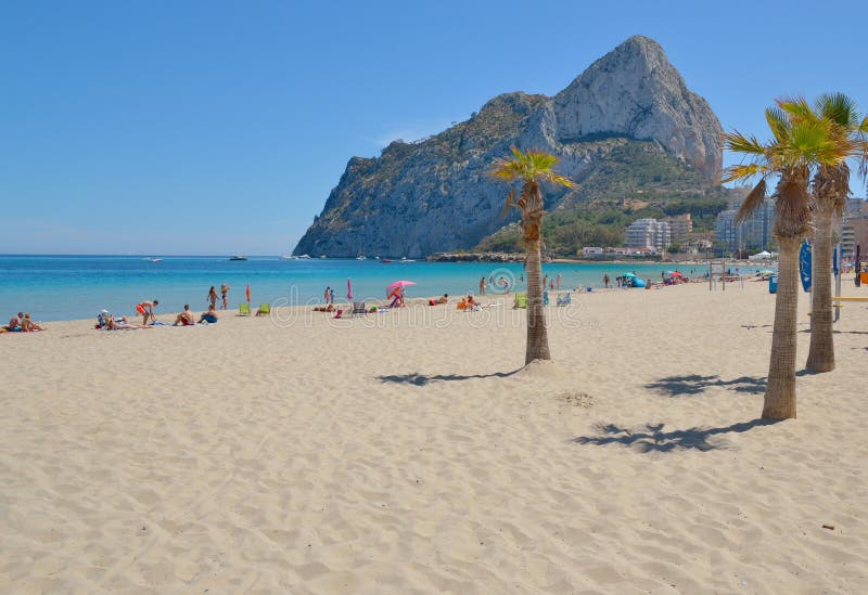 Beach in Calpe, Spain stock image. Image of calp, free - 26470909