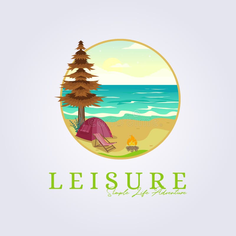 Beach Camp Island Exploration Logo Vector Adventure Illustration Design ...