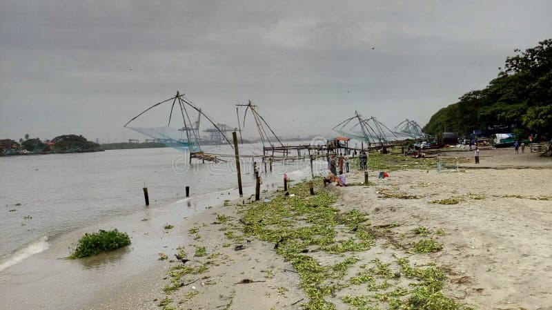 Beach Catch Fish for Chinese Net Stock Image - Image of chinese ...