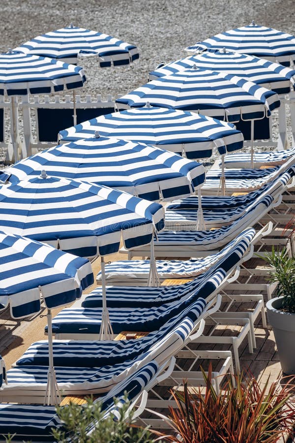 Beach in the Center of Nice at Sunset Stock Image - Image of colors ...