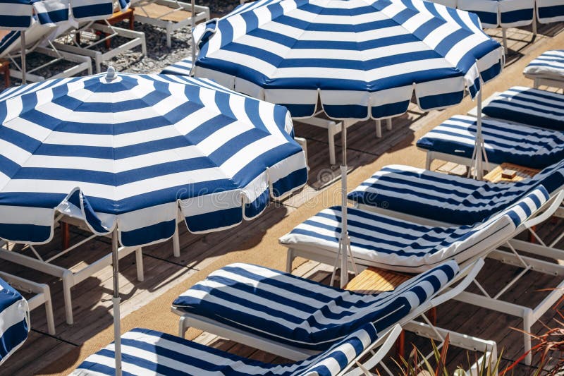 Beach in the Center of Nice at Sunset Stock Image - Image of leisure ...