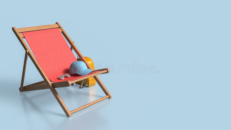 The Beach Chair for Summer or Travel Concept 3d Rendering Stock ...