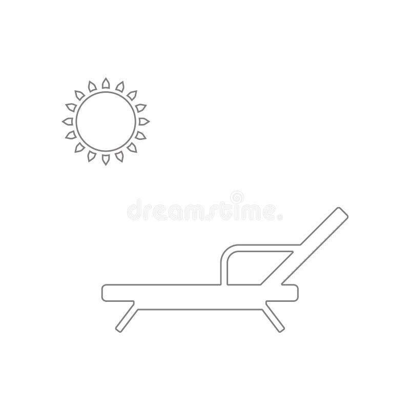 Beach Chair with Sun Icon. Element of Web for Mobile Concept and Web ...
