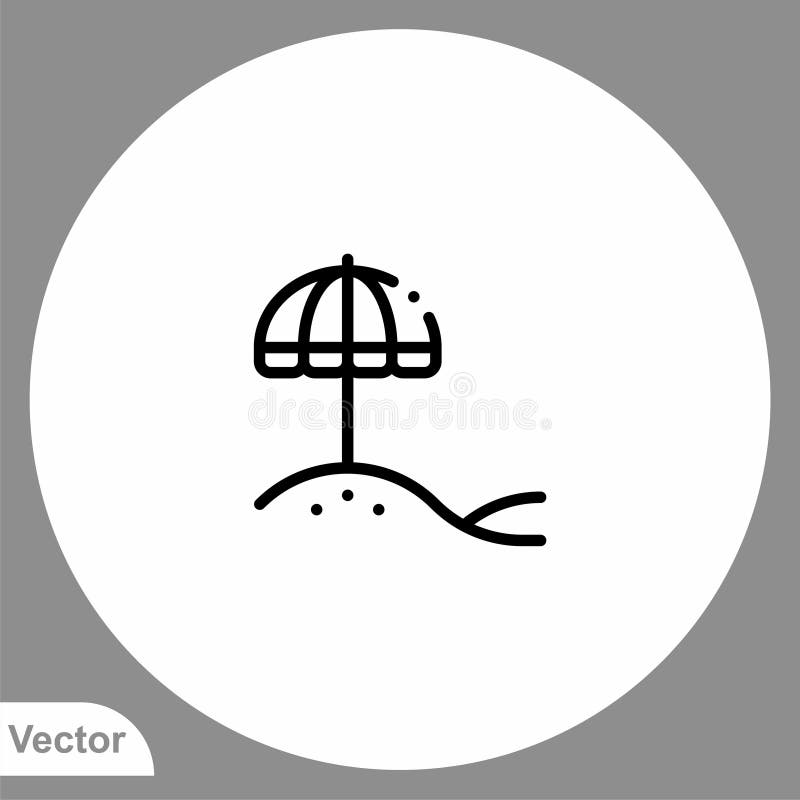 Beach Chair Vector Icon Sign Symbol Stock Vector - Illustration of ...