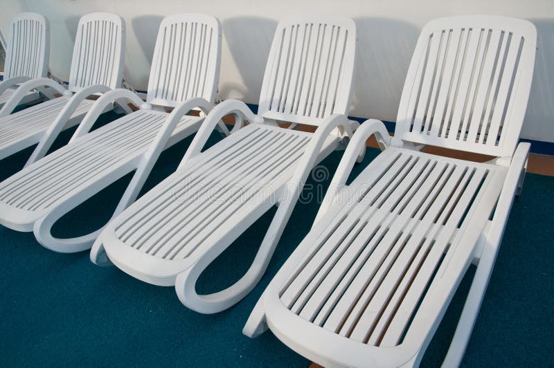Beach chairs stock image. Image of white, object, suntan - 21295449