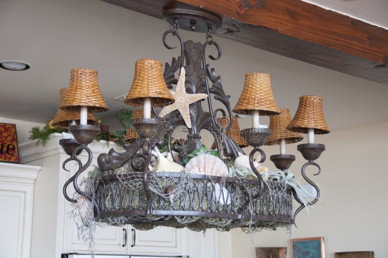 Beach chandelier stock image. Image of chandelier, candle - 40025635