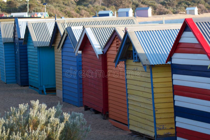 Beach change rooms stock image. Image of greenpoint, beach - 52500169