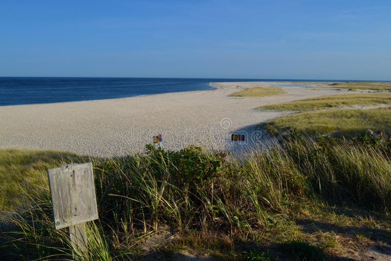The Beach at Chatham Lighthouse, Cape Cod, Massachusetts Stock Image ...