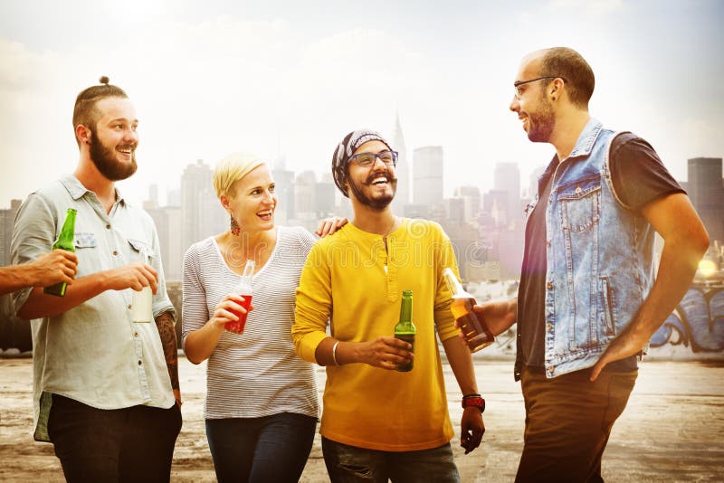 Beach Cheers Celebration Friendship Summer Fun Concept Stock Image ...
