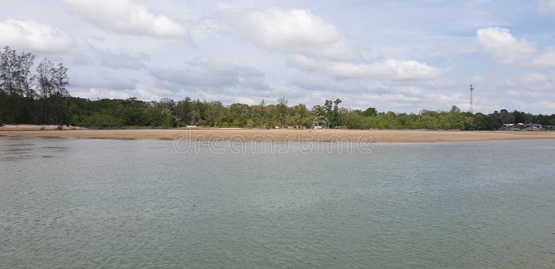 Beach of Cherating stock image. Image of reflection - 241357937
