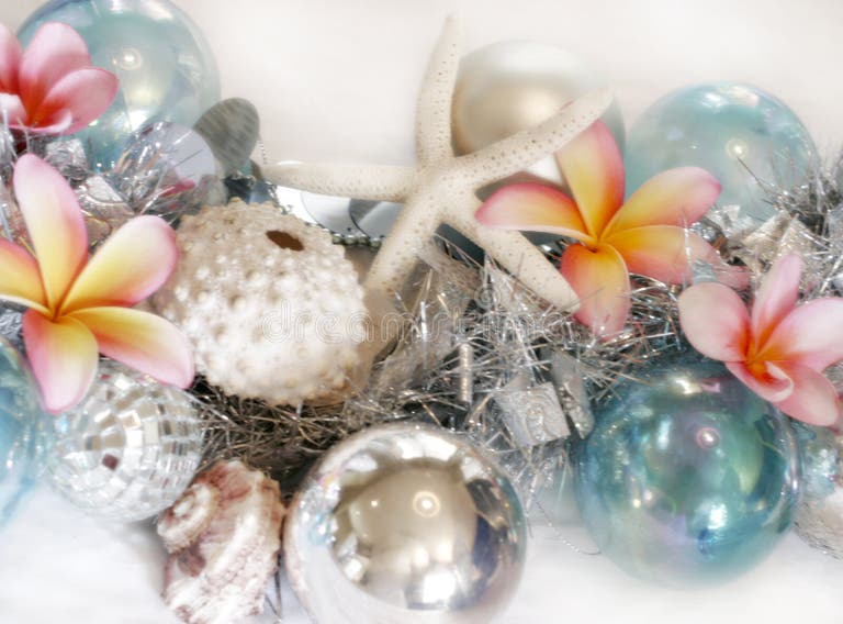 Beach Christmas setting stock photo. Image of table, urchant - 1692586