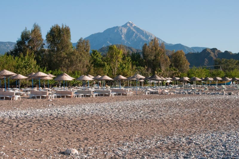 Beach at Cirali, Turkish Riviera (Turkey) Stock Image - Image of turkey ...