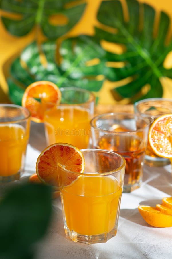 Beach Citrus Drinks on a Warm Background Stock Photo - Image of lime ...