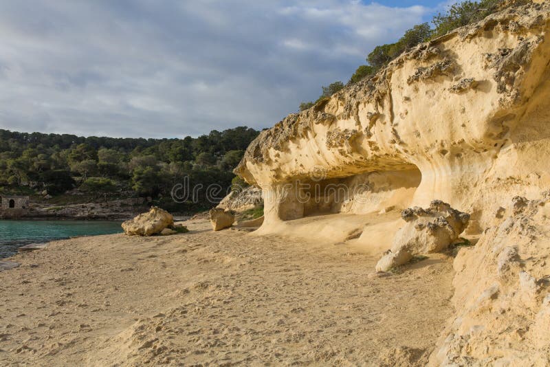 Beach clay rock stock photo. Image of europe, spain - 274888978