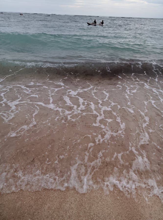 Beach with Clean and Clear Sand in Bali, Indonesia Stock Image - Image ...