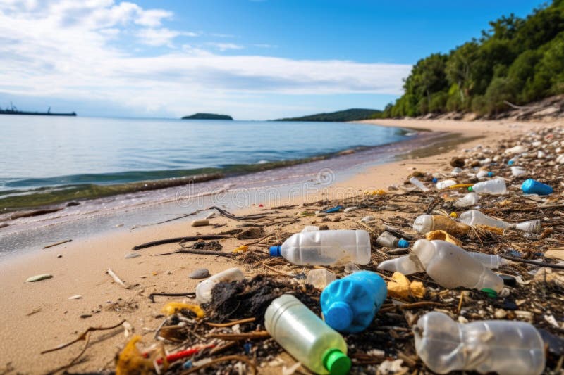 Beach Cleaned of Plastic Waste Stock Image - Image of sustainability ...