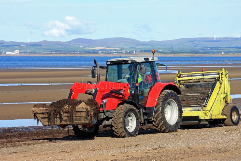 Beach cleaner tractor stock image. Image of cleaner, digger - 30491279