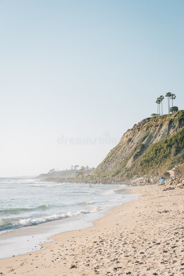 Beach and Cliffs at Strand Beach in Dana Point, Orange County ...