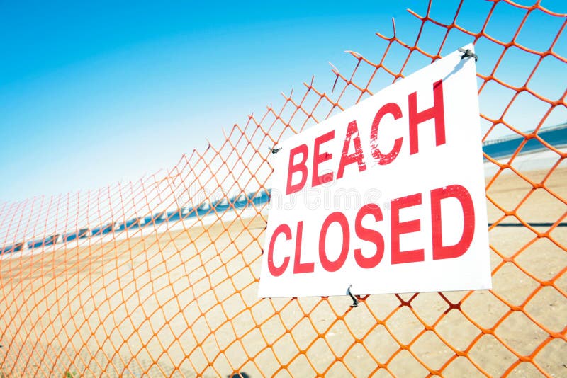 Beach Closed Sign stock image. Image of government, conditions - 23271167