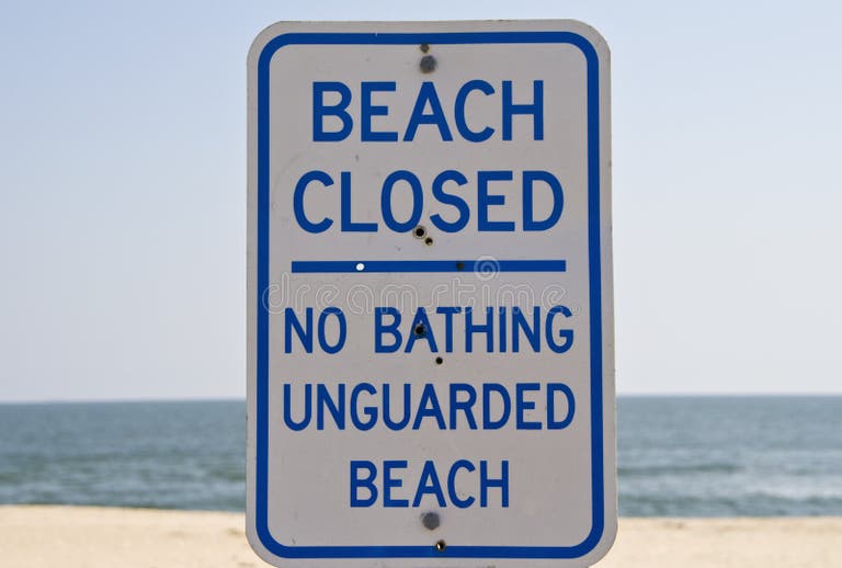 Beach Closed Sign stock photo. Image of danger, sign, beach - 4564626