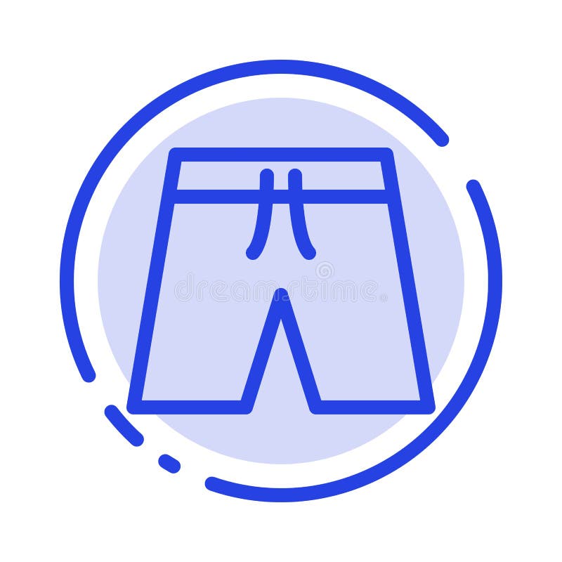 Beach, Clothing, Short, Shorts Blue Dotted Line Line Icon Stock Vector ...