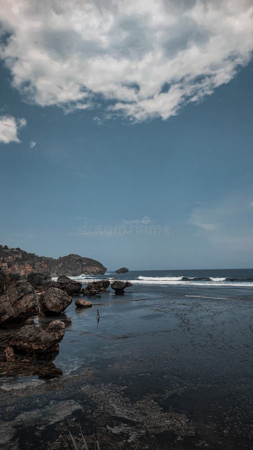 Beach with Cloud is Never Lie for Us, Right? Stock Image - Image of ...