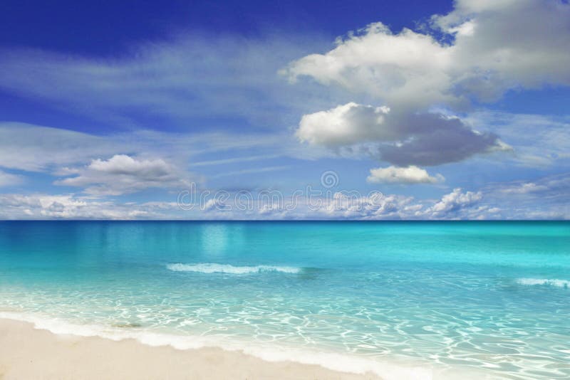Beach with clouds stock photo. Image of season, color - 35390206