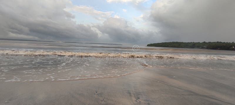 Beach and clouds Goa stock image. Image of beach, sunlight - 291118557