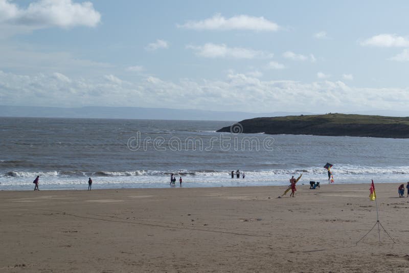 Beach and Coastal Cities in Wales. Editorial Image - Image of water ...