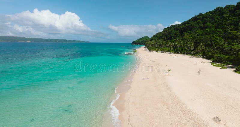 Puka Shell Beach in Boracay Island. Philippines. Stock Video - Video of ...