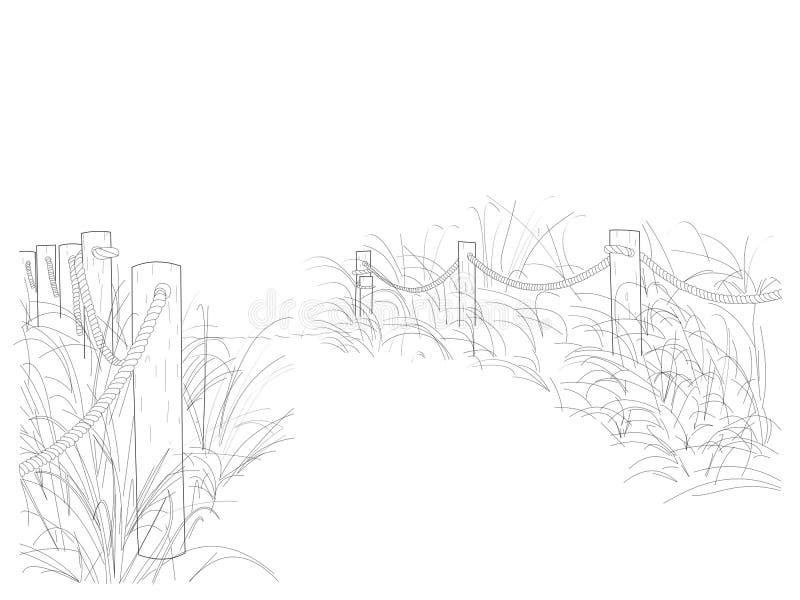 Beach Collection the Path stock illustration. Illustration of pathway ...