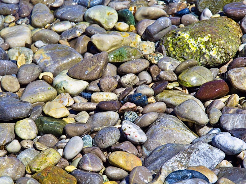 Beach Colorful Pebbles Close Up Stock Image - Image of harmony, coast ...