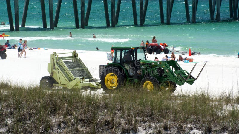Beach Comber Machine on the Beach Editorial Photo - Image of sand ...