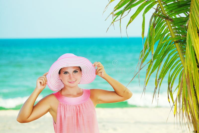 Palmtree on the beach stock photo. Image of coastline - 12724548