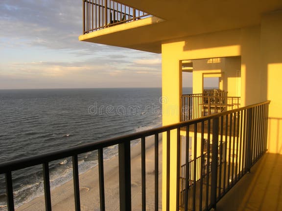 Beach Condo Balcony stock image. Image of beach, landscape - 1604955