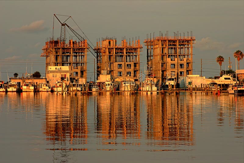 Beach Construction stock photo. Image of waterfront, morning - 2168018