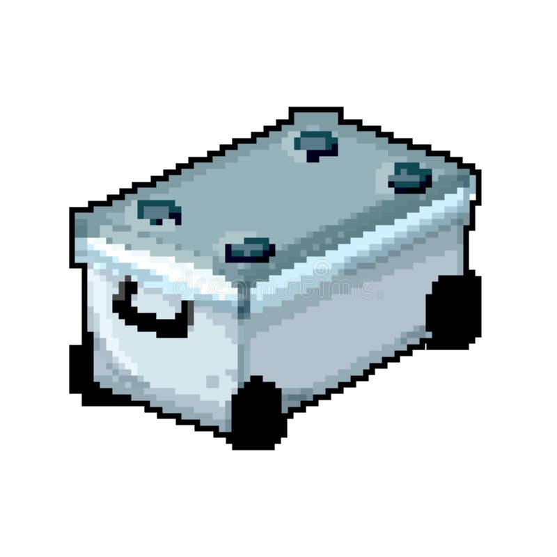 Beach Cooler Box Game Pixel Art Vector Illustration Stock Vector ...