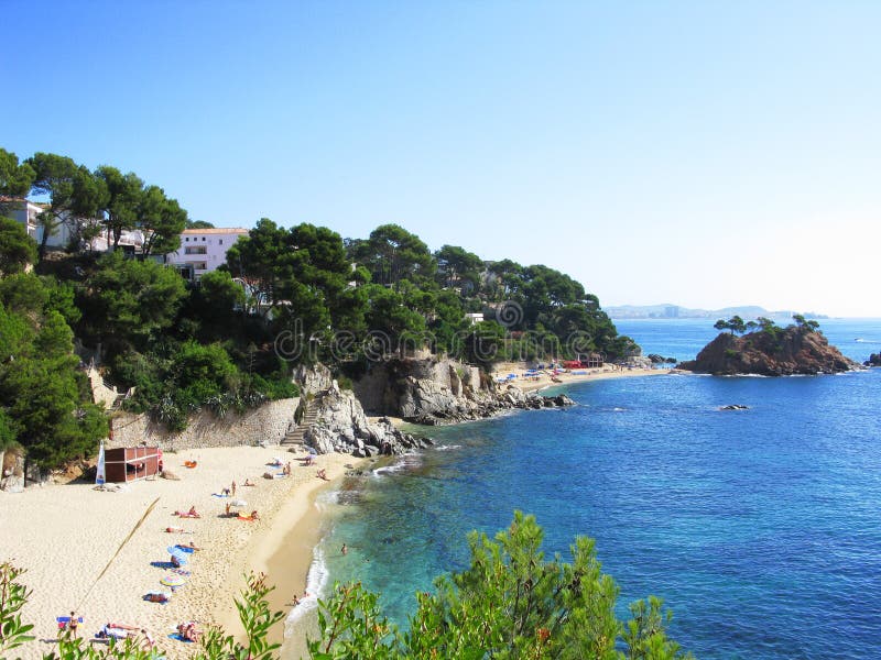 Cala Boadella Beach (Costa Brava, Spain) Stock Image - Image of scenery ...