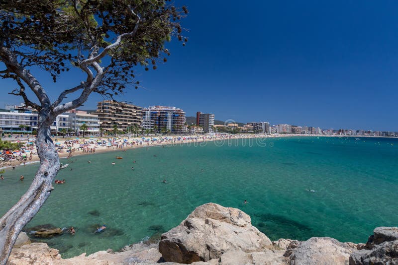 Beach on the Costa Brava (Sant Antoni De Calonge) Stock Photo - Image ...